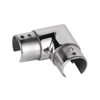 China Round Handrail Connector 90 Degree Handrail Corner Angle Elbow Railing Connector for sale