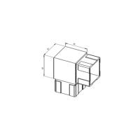China 90 Degree Square Handrail Connector Railing Post Handrail Corner Stainless Steel Balustrade Tube Connector for sale
