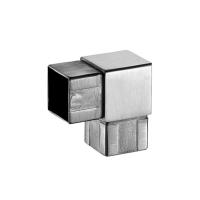 China 90 Degree Square Handrail Connector Railing Post Handrail Corner Stainless Steel Balustrade Tube Connector for sale