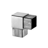 China 90 Degree Square Handrail Connector Railing Post Handrail Corner Stainless Steel Balustrade Tube Connector for sale