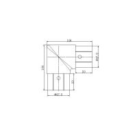 China 90 Degree Square Handrail Connector Railing Post Handrail Corner Stainless Steel Balustrade Tube Connector for sale