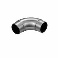 China Round Stainless Steel Handrail Arc Corner Connector Stair Railing Handrail Angle Elbow Connector for sale