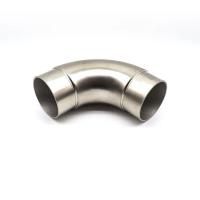 China Round Stainless Steel Handrail Arc Corner Connector Stair Railing Handrail Angle Elbow Connector for sale