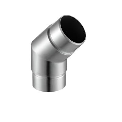 China 135 Degree Railing Handrail Connector Stainless Steel Balustrade Angle Elbow Connector for sale
