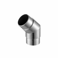 China 135 Degree Railing Handrail Connector Stainless Steel Balustrade Angle Elbow Connector for sale