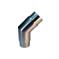 China 135 Degree Railing Handrail Connector Stainless Steel Balustrade Angle Elbow Connector for sale