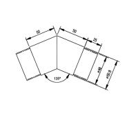 China 135 Degree Railing Handrail Connector Stainless Steel Balustrade Angle Elbow Connector for sale