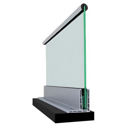 China Outdoor Metal Aluminium Shape For Frameless Balcony U Channel Aluminum Glass Railing for sale