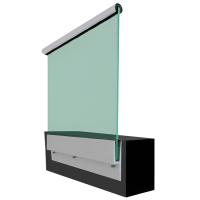 China Outdoor Metal Aluminium Shape For Frameless Balcony U Channel Aluminum Glass Railing for sale