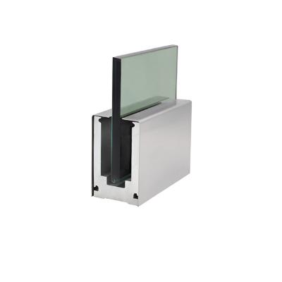 China 6063 Aluminium Profile Base Shoe Deck Linear U Channel Balustrade Frameless Balcony Glass Railing for sale
