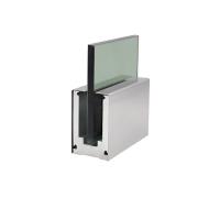 China Aluminium Security Balustrades Hardware Aluminum Metal Frameless Profile U Channel Clamp Glass Railing for sale