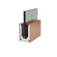 China Aluminium Security Balustrades Hardware Aluminum Metal Frameless Profile U Channel Clamp Glass Railing for sale