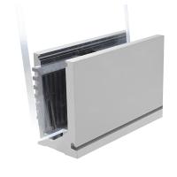 China Aluminum Frameless Glass Balcony Railing Base U Channel Profile For Glass Railings for sale