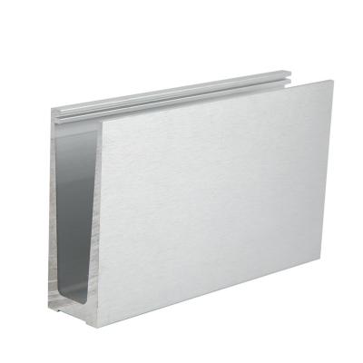 China WilliamArchi Frameless Glass Railing Glass Balustrade Aluminum U Channel Base Profile for sale