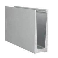 China Foshan Balcony Aluminum U Channel Glass Railing Base Profile With Fittings Factory for sale