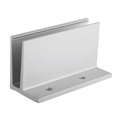 China Aluminum U Channel Base Outside Glass Balustrade Bottom Clamp Glass Railing System for sale