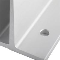China Glass Balustrade Railing U Channel Base Aluminum Profile Porch Balcony Railing Aluminium Base for sale