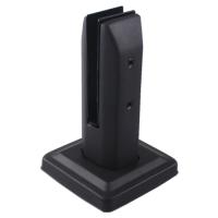 China Black Square Swimming Pool Frameless Glass Spigot Stainless Steel Spigot Clamp Glass Balustrade Spigots for sale