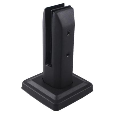 China Black Square Swimming Pool Frameless Glass Spigot Stainless Steel Spigot Clamp Glass Balustrade Spigots for sale