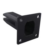 China Black Square Swimming Pool Frameless Glass Spigot Stainless Steel Spigot Clamp Glass Balustrade Spigots for sale