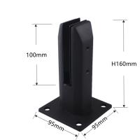 China Black Square Swimming Pool Frameless Glass Spigot Stainless Steel Spigot Clamp Glass Balustrade Spigots for sale