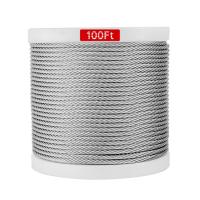 China 100Ft Factory Stainless Steel Wire Rope Cable 1Mm 2Mm 3Mm 4Mm 5Mm 6Mm Railing Wire Roll for sale