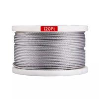 China 120Ft 1-10Mmss304 Ss316 No Magnetic Stainless Steel Balustrade Wire Rope Cable Roll for sale