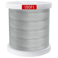 China 150Ft High Strength Stainless Steel 316 304 Railing Wire Rope Wire Cable Rope Sling Roll for sale