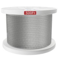 China Hot Sale 500Ft Aisi 304 Ss 7X19 7X7 3Mm 4Mm Wire Stainless Steel Cable Roll for sale