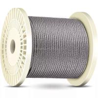 China 800Ft Cables Stainless Steel Wire Rope Galvanized Wire 1*19 7*7 Railing Cable Roll for sale