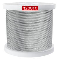 China 1200Ft Factory Wholesale Stainless Steel Wire 304 316 Ss Wire Railing Wire Rope Roll for sale