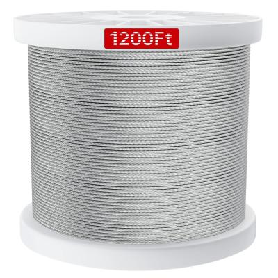 China 1200Ft Factory Wholesale Stainless Steel Wire 304 316 Ss Wire Railing Wire Rope Roll for sale