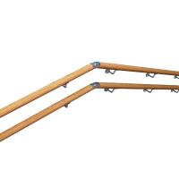 China Staircase Railing Solid Wooden Handrail Factory Oak Teak Wood Stair Balustrade Wall Handrail for sale