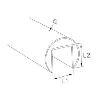 China 304 316 Slot tube handrail stainless steel frameless glass railing slotted tube handrail tube fix on glass for sale
