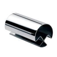 China 304 316 Slot tube handrail stainless steel frameless glass railing slotted tube handrail tube fix on glass for sale