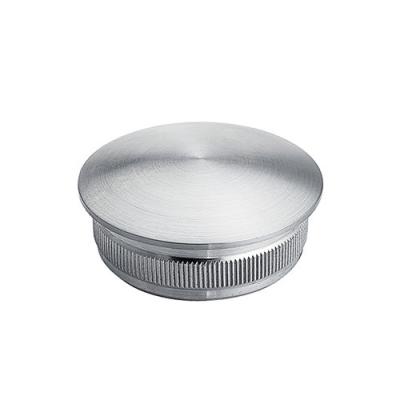 China Staircase Handrail Tubing Pipe Plug 304 316 Stainless Steel End Cap Handrail Cover Round End Cap for sale