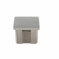 China Stair Railing Parts Pipe End Cover Connect Stainless Steel  Square Tube End Cover Plug for sale