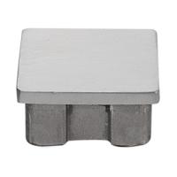 China Stair Railing Parts Pipe End Cover Connect Stainless Steel  Square Tube End Cover Plug for sale