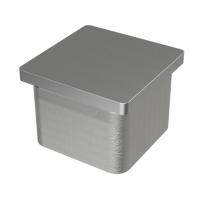 China Stair Railing Parts Pipe End Cover Connect Stainless Steel  Square Tube End Cover Plug for sale
