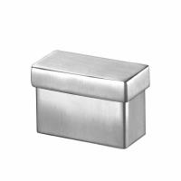 China Stair Railing Parts Pipe End Cover Connect Stainless Steel  Square Tube End Cover Plug for sale