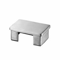 China Stair Railing Parts Pipe End Cover Connect Stainless Steel  Square Tube End Cover Plug for sale