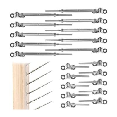 China Post Cable End Fitting Stainless Steel Cable Terminal Kit Stair Deck End Fitting T316 Stainless Steel Protector Sleeves for sale