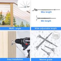 China Post Cable End Fitting Stainless Steel Cable Terminal Kit Stair Deck End Fitting T316 Stainless Steel Protector Sleeves for sale