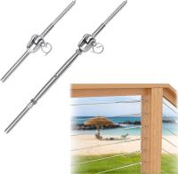 China 316 Stainless Steel Cable Railing Kit For 1/8 Inch Cable Railing Systems Threaded Stud Tension End Fitting for sale