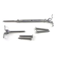 China Cable Railing Kit 316 Stainless Steel Swage Threaded Stud Tension End Fitting Terminal Flat for sale