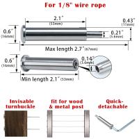 China Cable Railing Kit 316 Stainless Steel Swage Threaded Stud Tension End Fitting Terminal Flat for sale