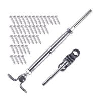 China 7X7 Inox Cable Railing Fitting Stainless Steel Wire Rope Aisi316 304 Tensioner Kits for sale