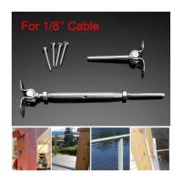China SS Stair Railing Components Lag Wooden Screw Terminal End Cable Railing Tensioner for sale
