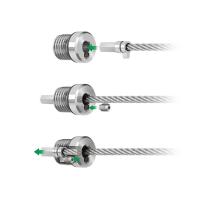 China Cable Railing System Quick Lock Stainless Steel Wire Fence Fittings Kits for sale