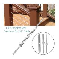 China Stair Stainless Cable Rail Fittings SS Cable Tensioner For Wood for sale